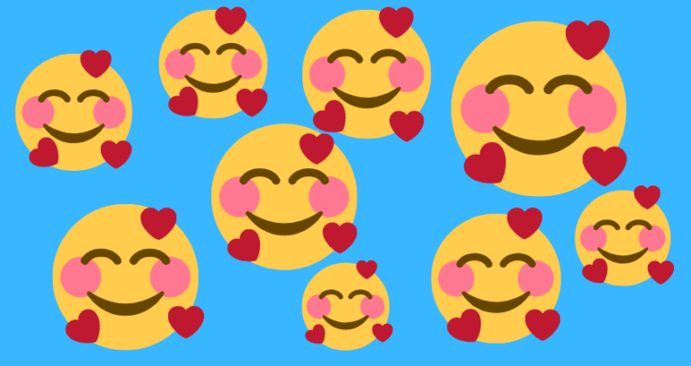 Lächelnder Smiley mit Herzen 🥰 Bedeutungen | Chats | Kopieren
