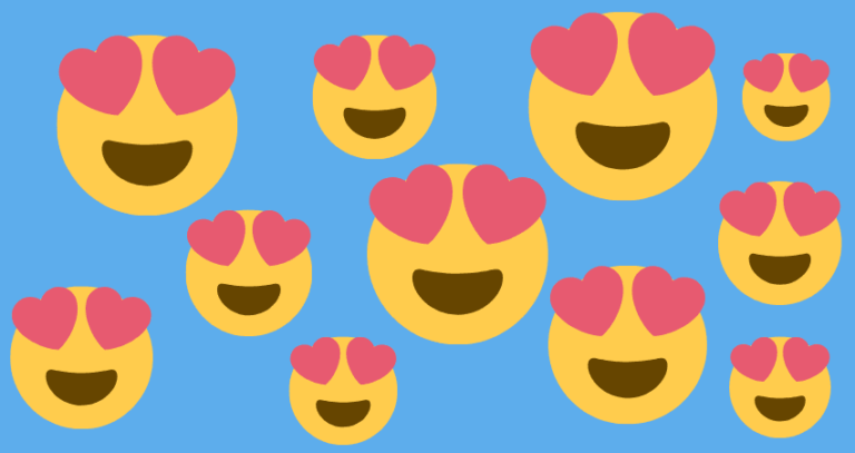 Lächelnder Smiley mit herzförmigen Augen 😍 Bedeutungen
